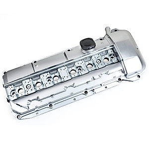 MITZONE Upgrade Aluminum Valve Cover Kit Compatible with 1998-08/2002 BMW Z3 323i 325i 328i 330i 525i 528i 530i X5 M52 M54 2.5L 2.8L 3.0L Part 11121432928