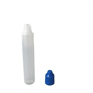 JOYWEE (15 Pack, Multi Color Caps) 30ml PE Pen Plastic Bottle with Childproof Cap for Vape Liquid, Light Oil, Paint, Eye Drops