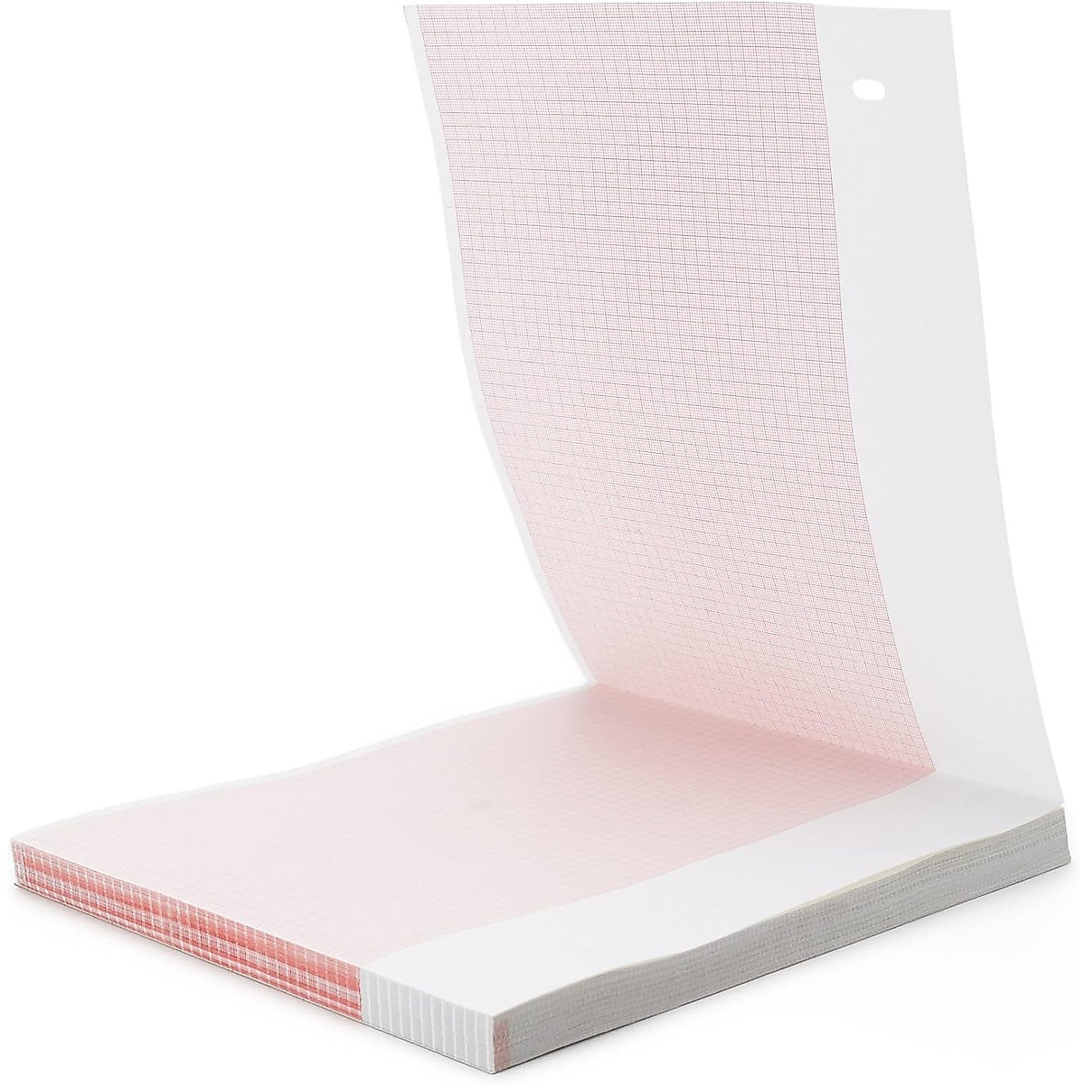ECG Paper Depot ECG Recording Paper, Red Grid Thermal Paper, 8 1/2 in x 138 ft, 150 Count, Compatible with GE Case 12,15,16,8000, MAC 6,8,12,15,1200, 5000 (1 Pack)