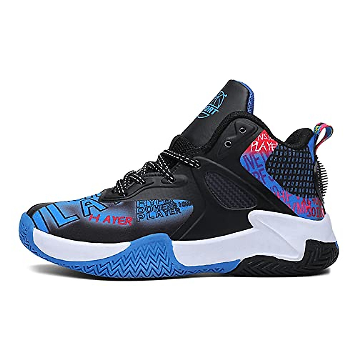 DAYUMKOU Boys Basketball Shoes Tennis Sneakers for Kids Girls Durable Lightweight Breathable Walking Running Sports Shoes