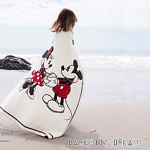 Barefoot Dreams CozyChic® Classic Disney Mickey & Minnie Mouse Baby Blanket 30"x40", Cream Multi