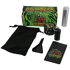 O.G. Grinder for Herbs & Spices, 2.5 inch Herb Grinder Black Grinder Pink Grinder