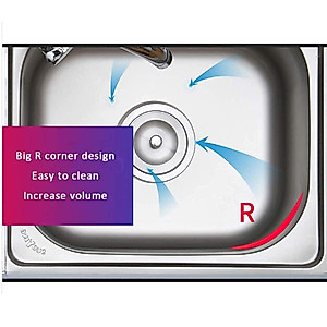 Commercial 304 Stainless Steel Sink with Console & Shelf,Multifunctional Standing Utility Sinks for Laundry Room, Backyard, Garages (Color : B)