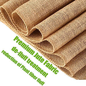 KENNUOCAT Burlap Table Runners - Natural and Eco-Friendly Versatile Premium Jute Fabric Rolls -12x108Inches(1 Roll) Decor for Weddings,Partie,Events and Home-Rustic Style Tablecloth-DIY Crafts