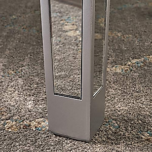 Christopher Knight Home Solanna Mirror Finished Faux Wood Coffee Table, Clear / Mirror White, 23 in x 42.15 in x 18.25 in