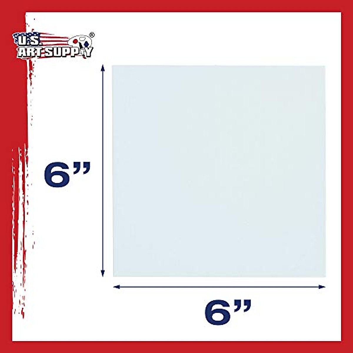 US Art Supply 6 X 6 inch Professional Artist Quality Acid Free Canvas Panel Boards 12-Pack (1 Full Case of 12 Single Canvas Panel Boards)