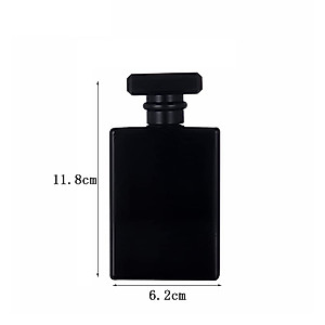 YORROR 2 Pack Black Glass Perfume Atomizer,100ml Empty Refillable Perfume Spray Bottle for Men and Women,Portable Fragrance Fine Mist Spray Bottle Perfume Dispenser for Travel