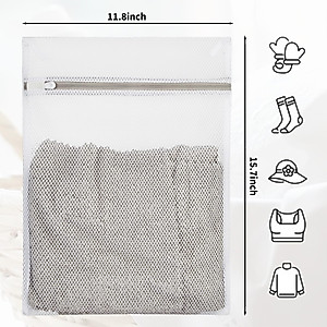 DZSEE Mesh Laundry Bags for Delicates – Durable Honeycomb Mesh Wash Bag for Delicates, Socks, Lingerie, and Household Items, with Zipper Closure