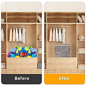 6 Pack Foldable Large Capacity Clothes Storage Bag Organizer for Comforters, Blankets, Bedding, Foldable with Sturdy Zipper and Handle 100L