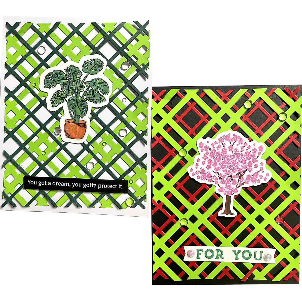 Ammsochy Cutting Dies 3D Backgrounds Frame Metal Stencils Scrapbooking Tools DIY Craft Carbon Steel Embossing Template for Paper Card Making Album Arts Crafts Supplies (Diagonal Stripes Layering)