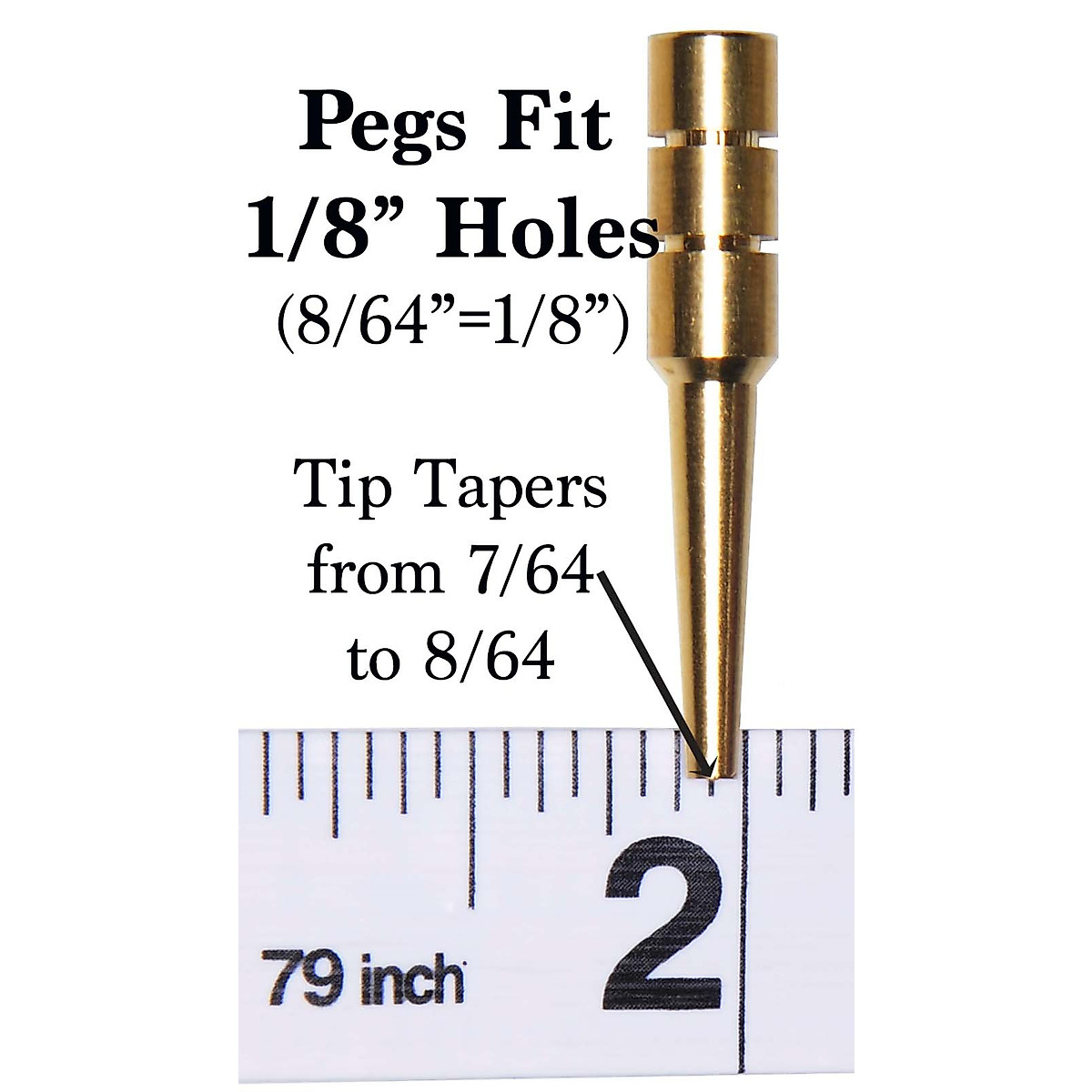 Premium Metal Cribbage Pegs, Set of 12, in Four, 1 5/16” Tall; Tapered to Fit 1/8 Holes, with Green Velveteen Drawstring Storage Pouch