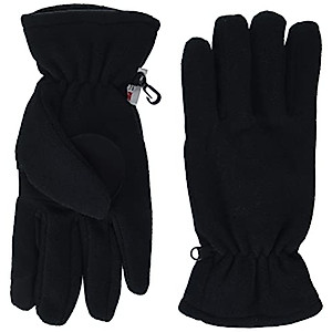 Amazon Essentials Men's Fleece E-Tip Gloves, Black, Small