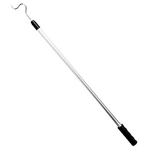 Richards Homewares Shepherds Aluminium Pole with a 2.75-Inch Hook and Cushioned Handle, Lightweight, Extendable from 36 to 62-Inch, Silver