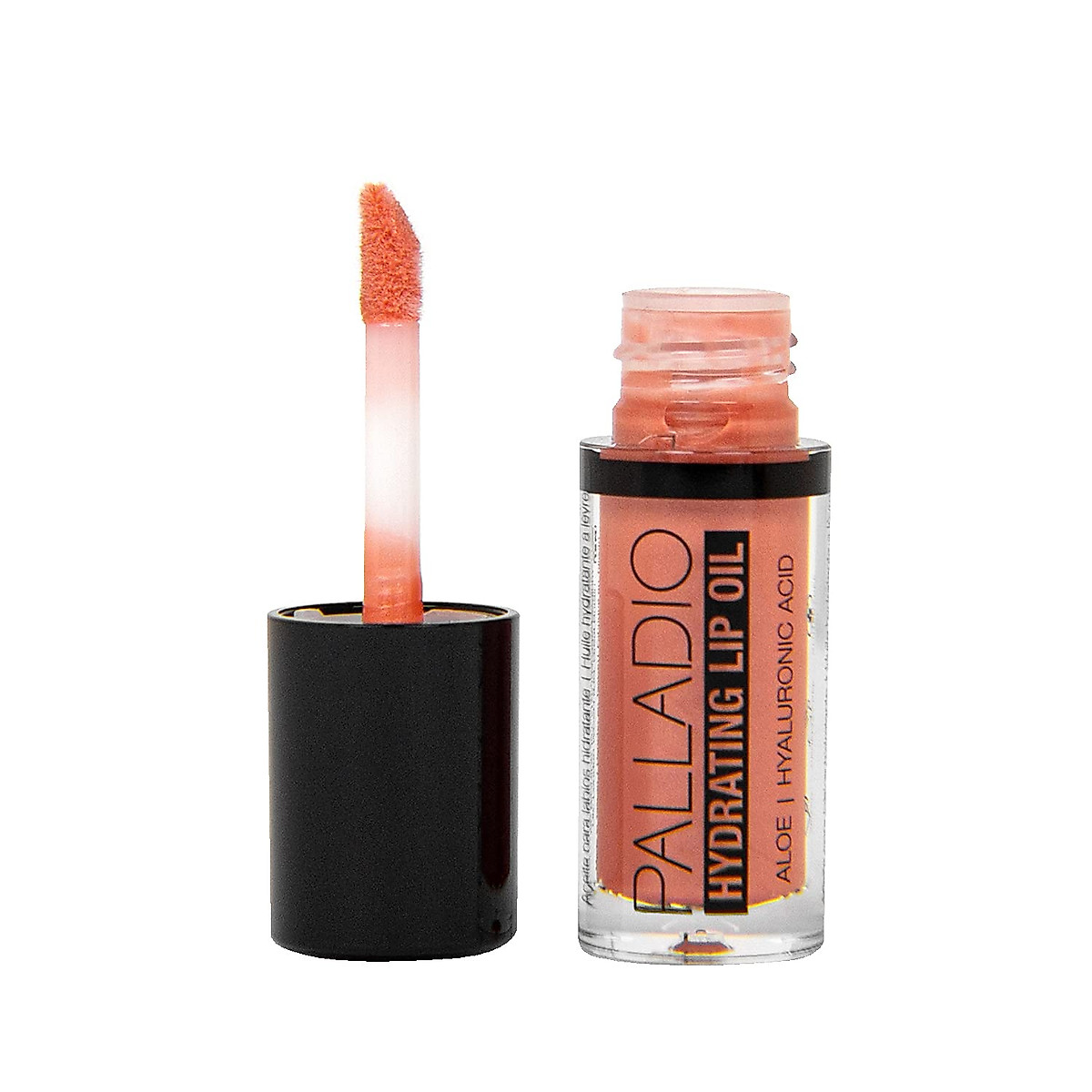 Palladio Hydrating Lip Oil Infused with Hyaluronic Acid, Non-Sticky Formula, Subtle shine with tinted sheer color, liquid lipstick, prevents chapped lips, Vegan & Cruelty-Free | 0.13 Oz. (NOT!)