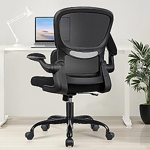 Razzor Office Chair, Ergonomic Desk Chair with Lumbar Support and Adjustable Armrests, Breathable Mesh Mid Back Computer Chair, Reclining Task Chair for Home Office