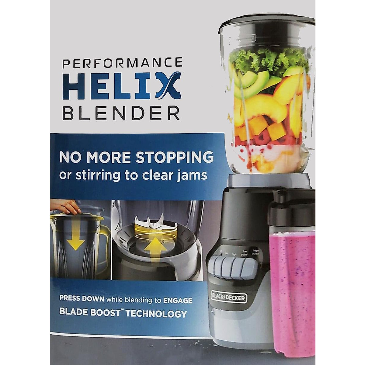 BLACK & DECKER BL1610BGP Performance HELIX Blender w/Personal Jar