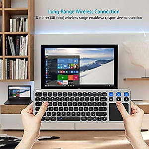 Arteck Universal 2.4G Wireless and Bluetooth Touch TV Keyboard Multi-Device with Easy Media Control and Build-in Touchpad Keyboard for Smart TV, TV Box, TV-Connected Computer, Mac, HTPC