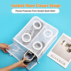 OKAKA 2Pcs Shoes Wash Bags Mesh Laundry Bags Sneaker Mesh Washing Bags for Gym Shoes,Sneaker,Slipper, and Other Washer-Safe Footwear