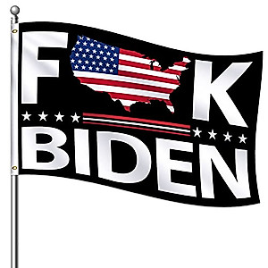 Fuck Biden Flag 3x5 ft, F Biden Flag FK Biden Fuck Joe Biden Flag Heavy Duty 100D Thick Polyester with Two Durable Brass Grommets, Double Stitched, Bright Colors, Indoor Outdoor Decoration