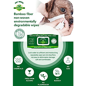 My Turf Unscented Dog Wipes – 100 pcs Pet Wipes for Paw Face Ears and Butt – Cat & Dog Wipes Cleaning – Kitten and Puppy Grooming Bath Wipes 6x8 Inch