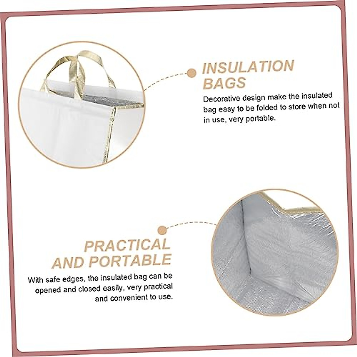 INOOMP Tote Bags insulated delivery bag heighten insulated bag ice bag nonwoven peritonealwaterproof Packing Insulated Bag