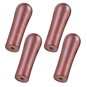 LitKiwi 4Pcs Beer Tap Handle,Premium Wooden Faucet Rustic Brown Classical Style Handle,3/8''-16 Thread for Most Standard American Draft Beer Faucet,Homebrew,Kegerators and Bars