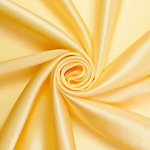 Crepe Back Satin Bridal Fabric Drapery Soft 60" Inches by The Yard (1 Yard, Light Yellow)