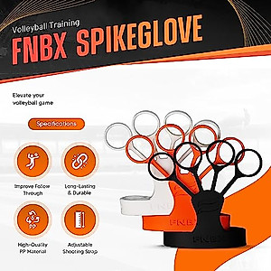 Spike Glove - Volleyball Training Aid - Great for Improving Power, Accuracy and Topspin on Serves and Spikes - Stretchy Silicone Glove Trains Aggressive Wrist Flick and Downward Finger position 3 pack