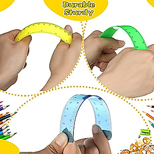 Cossari 360 Pack Clear Color Plastic Ruler Bulk for Classroom Kids Student 6 Inch Small Plastic Rulers Back to School Office Supplies Rainbow Mini Ruler for Teacher School Office Supplies