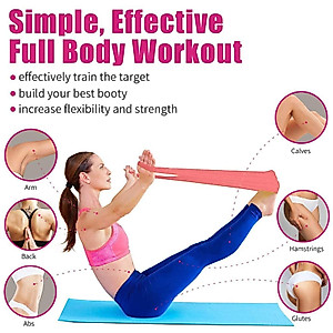 Resistance Bands - 2m Professional Latex Elastic Band for Home or Gym Upper & Lower Body, Physical Therapy, Strength Training, Yoga, Pilates, Rehab Fitness Bands (Blue/Purple/Pink)