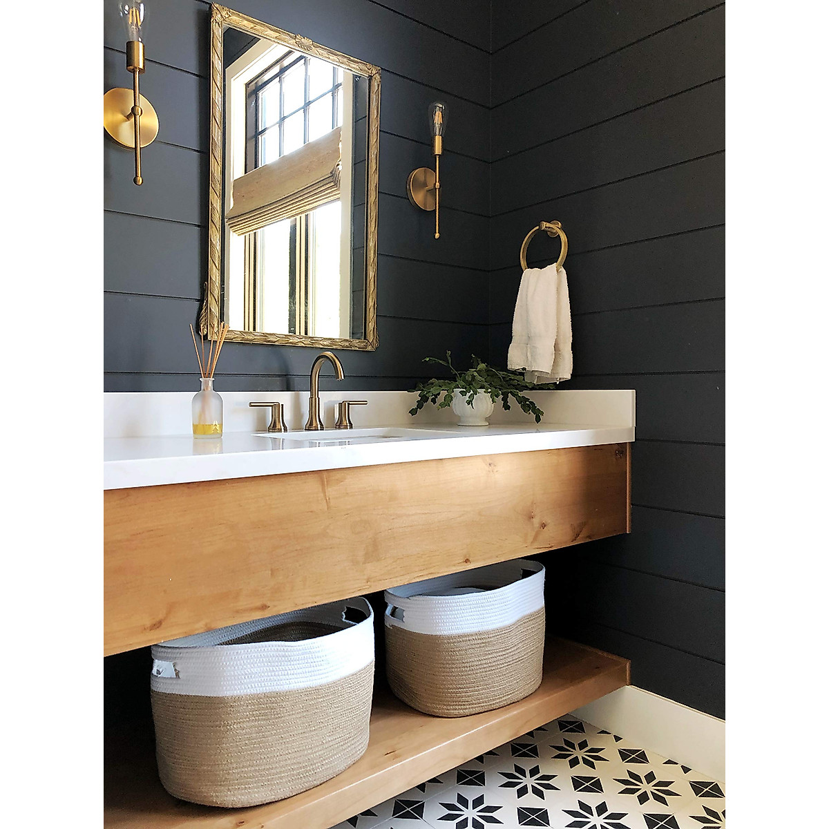 Chloe and Cotton Storage Cubes, Bins, Basket Organizer | Fits 13" x 13" Storage Shelves | Stylish Woven Rope Shelf Basket | Laundry Room Storage