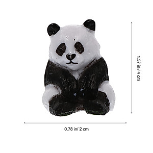 8pcs Panda Doll Decoration Animals Resin Statue Desk Topper Mini Model Tabletop Statue Desktop Decor Decoraciones Para Salas De Casa Micro Landscape Decor Pvc Succulents Container