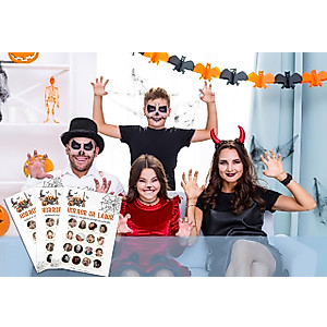 Tuyashua Halloween Horror or Labor Game, Halloween Game for Baby Shower, Baby Shower Decorations, Fall Gender Reveal Party Supplies, 30 Game Cards and 1 Answer Key - WY03