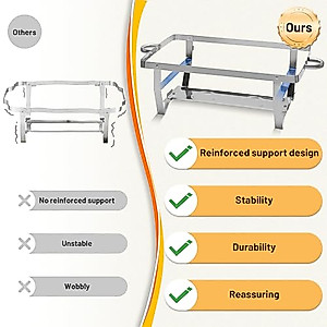 BIEAMA 2 Pack 9QT Chafing Dish with Half Size Food Pans, Stainless Steel Chafer Complete Set, Food Warmer