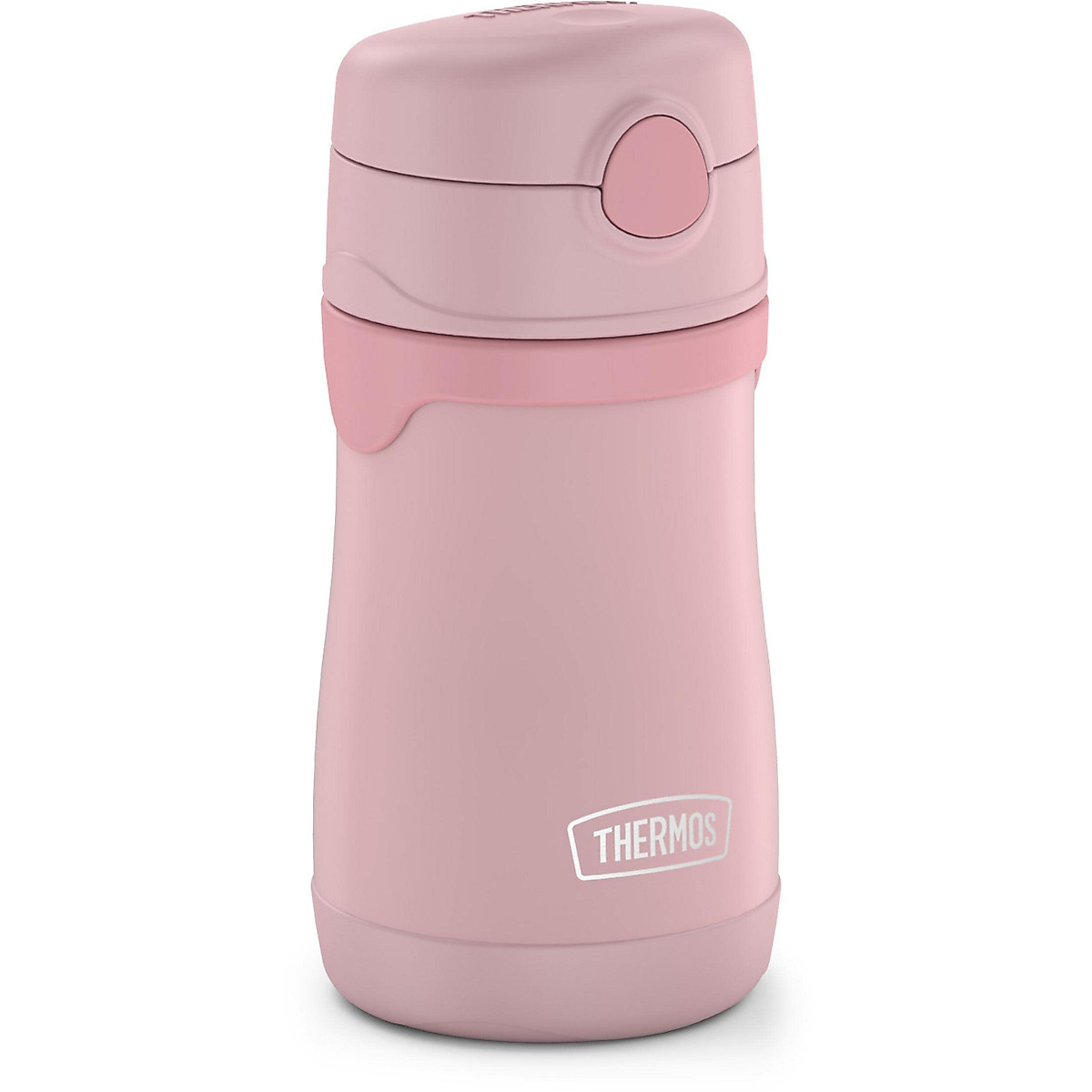 THERMOS BABY 10 ounce Stainless Steel Vacuum Insulated Straw Bottle, Rose