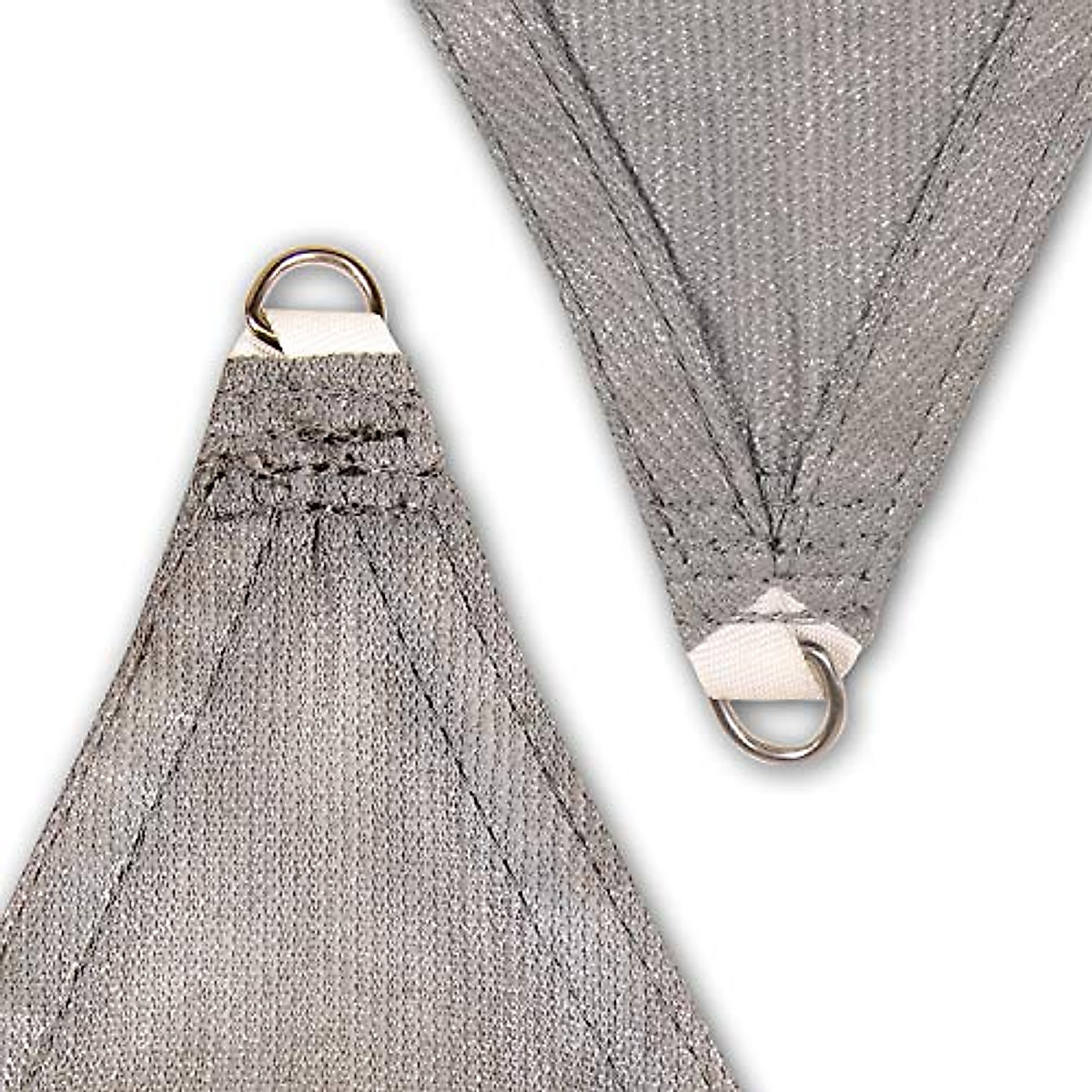 ShadeMart 20' x 20' x 28.3' Grey Right Triangle Sun Shade Sail smTAPRT20 Canopy smTAPRT20 Fabric Cloth Screen, Water Air Permeable & UV Block, Heavy Duty, Carport Patio Outdoor - (We Customize Size)