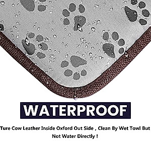 Dokinfish Pet Heating Pad, Electric Dog and Cat Thermal Mat,Adjustable Temperature Warming Heated Cat Bed,with Automatic Shut-Off Timer,Easy to Clean Waterproof Anti-Chewing Cord (19" Grey Cover)