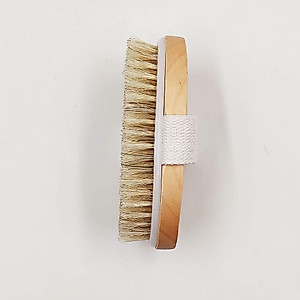 Hyshina Dry Skin Body Brush Improves Skin's Health and Beauty Natural Bristle Remove Dead Skin and Toxins Cellulite Treatment Improves Lymphatic Functions Exfoliates Stimulates Blood Circulation