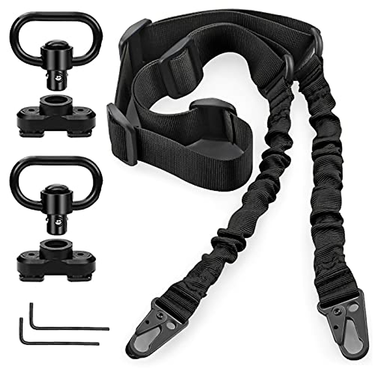 Bontok Sling Swiels Mount Set, 1.25 Inch Sling Mount Mloc Attachments Set (Black)
