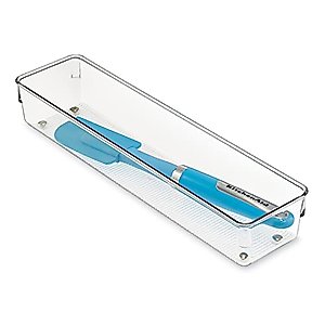 INTERDESIGN 52530 Linus Organizer, 3.2 by 12.8-Inch, Clear