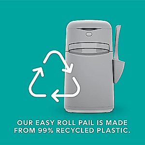 Litter Genie Easy Roll Pail | Cat Litter Box Waste Disposal System for Odor Control | Includes 1 Continuous Refill Bag