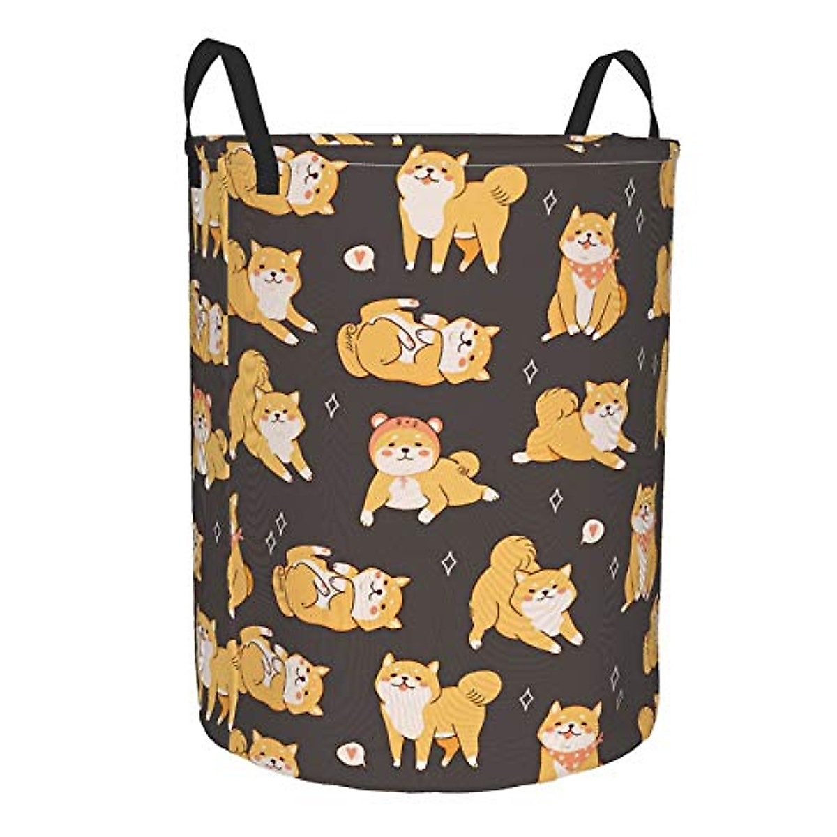 FeHuew Cute Dogs Shiba Inu Collapsible Laundry Basket with Handle Waterproof Fabric Hamper Laundry Storage Baskets Organizer Large Bins for Dirty Clothes,toys,Bathroom