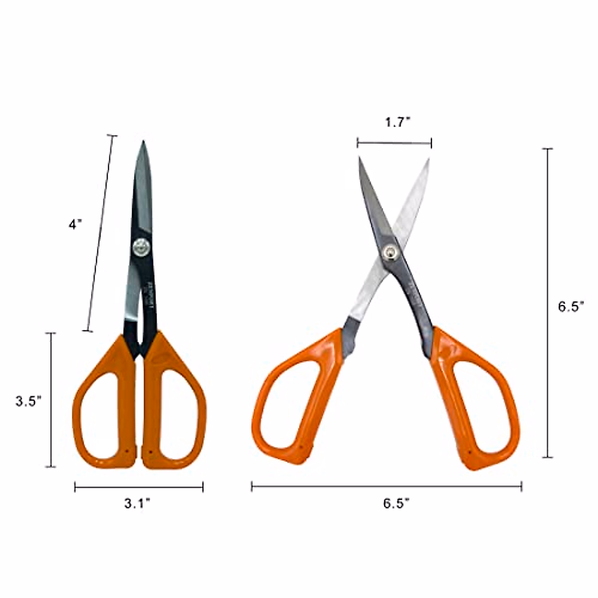 Zenport ZS106 Scissors for Bonsai and Floral Pruning, 8.3-Inch, Box of 10 Orange ZS106-10PK