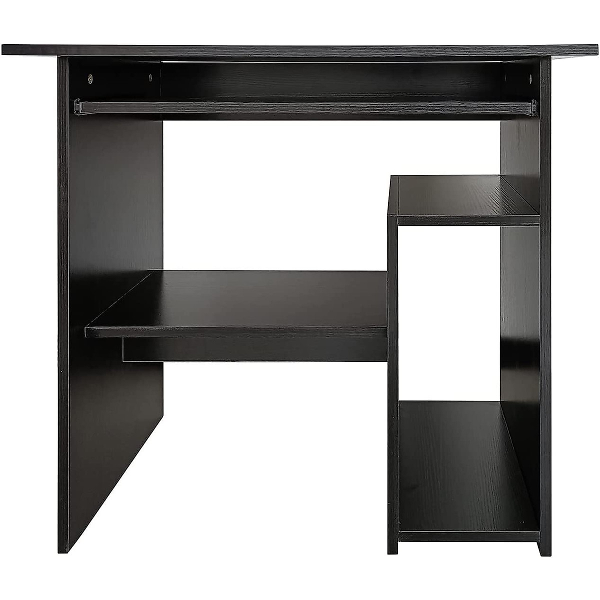 Desktop Computer Desk, Laptop Study Table Office Desk with Storage Drawer Shelves Keyboard Tray, Small Student Desks Gaming Computer Desk for Small Spaces Home Office (Black)