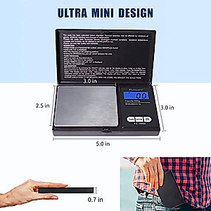 𝗙𝘂𝘇𝗶𝗼𝗻 Digital Pocket Scale 1000g/0.1g, Small Digital Scales Grams and Ounces, Herb Scale, Jewelry Scale, Portable Travel Food Scale( Battery Included )