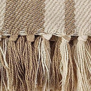 DII French Country Printed Woven Throw, 50x60, French Grain Sack