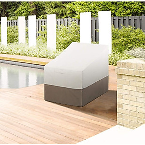 PHI VILLA Patio Chair Covers Set of 2, Outdoor Furniture Cover Waterproof & Heavy Duty Deep Seating Lounge Chair Cover for Deck Lawn Garden, Medium, W31 x D38 x H31