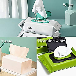 Jitnetiy Removable Wipes Dispenser Large Wipes Case Holder Container Keeps Wipes Fresh (Dark Brown)