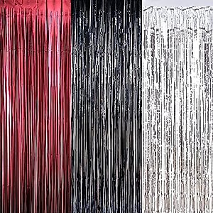 Graduation Party Decorations 2023 Burgundy Black Silver Maroon Graduation Party Decorations 2023 Graduation Decoration 2023 Burgundy Black Graduation Party Supplies Burgundy Black Silver Foil Curtains