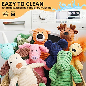 SOCOWVAKA Animal Series Plush Dog Toy Squeaky Dog Toys Dog Toys for Puppy Toys for Small Dogs and Medium Dogs (Crocodile Dog Moose)